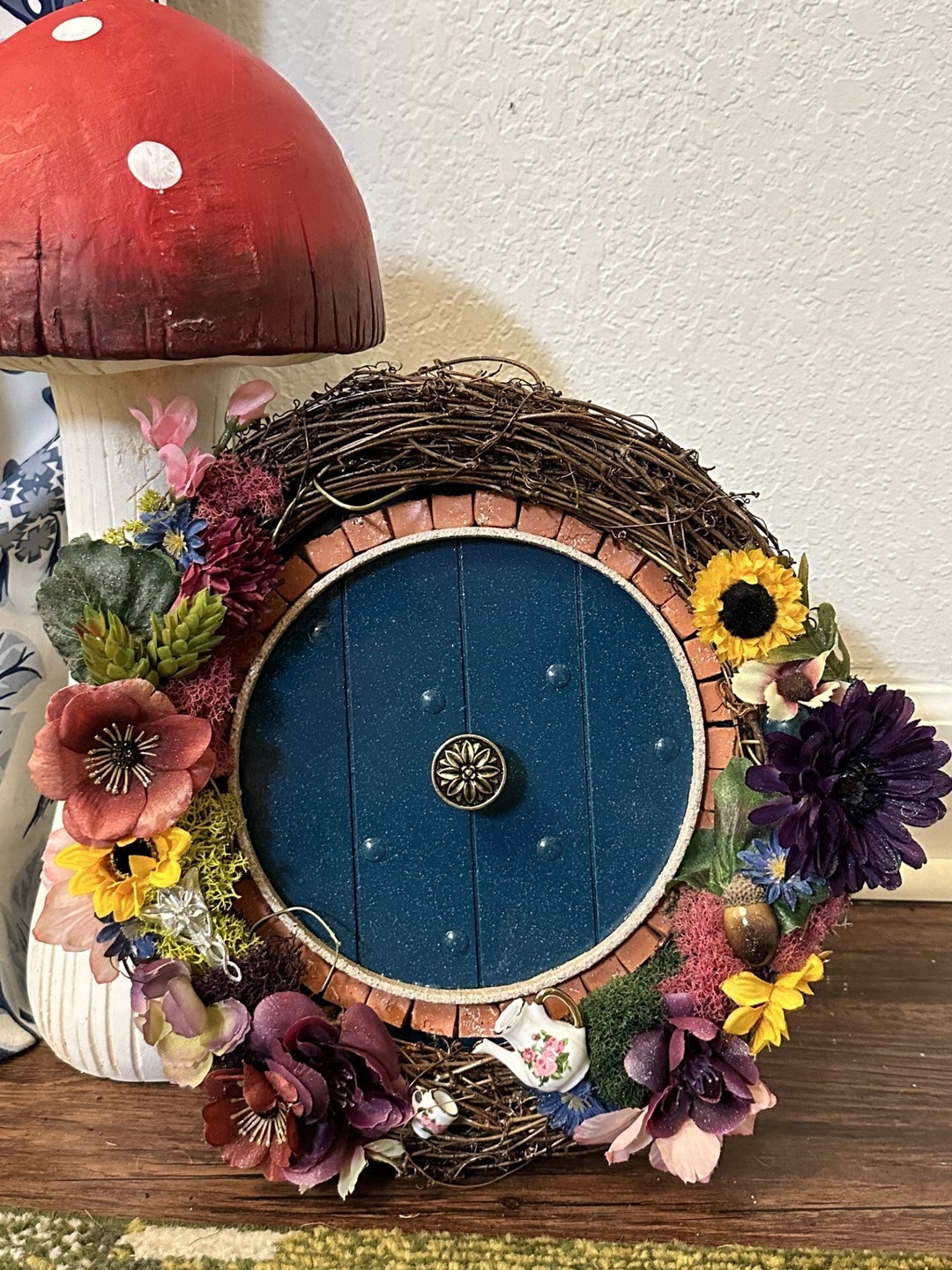 Extra-feminine Cottagecore Hobbit Door Wall Hanging/ Wreath - Etsy