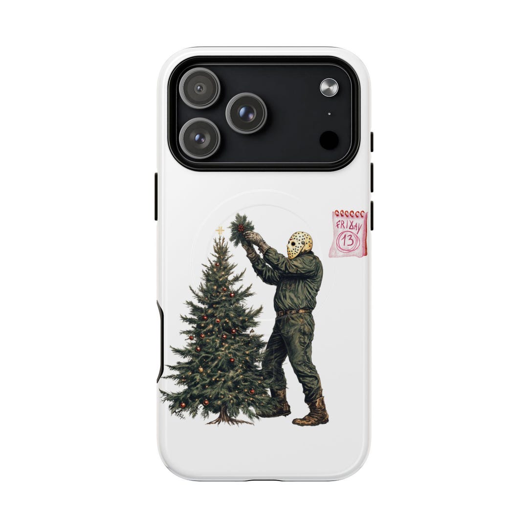 Jason Voorhees Decorating Christmas Tree Phone Case | Horror Holiday ...