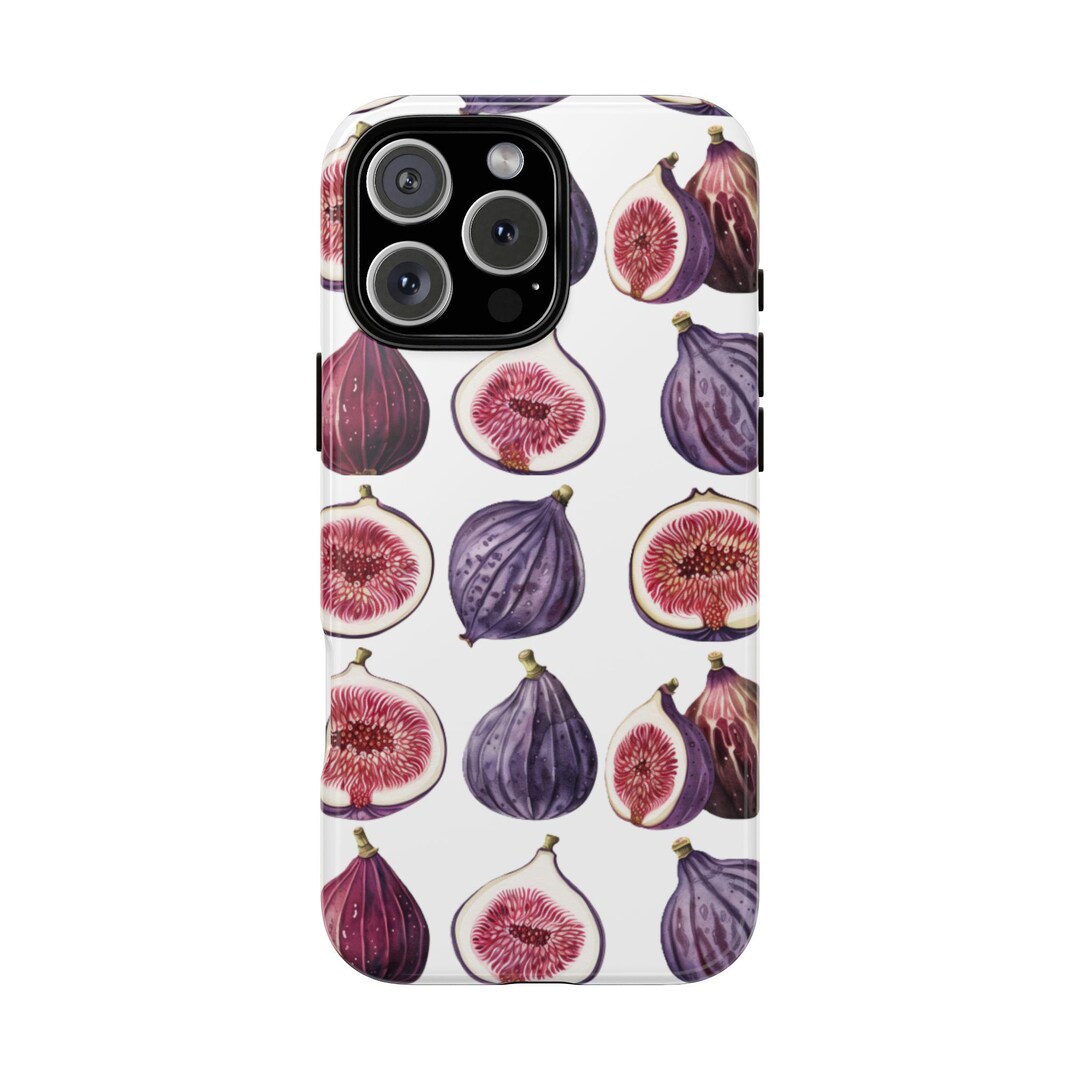 Figs Pattern iPhone or Samsung Case, Fruit Smartphone Tough Case ...