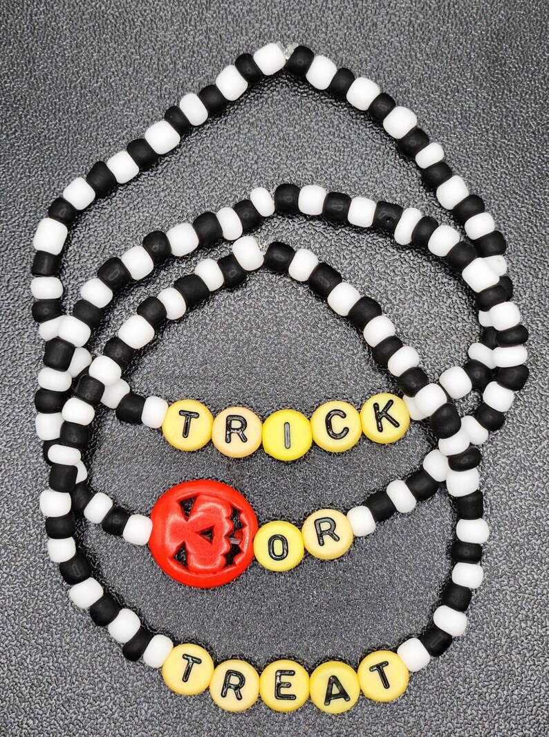 Trick or Treat Halloween Stack Stretch Bead Friendship Set of 3 ...