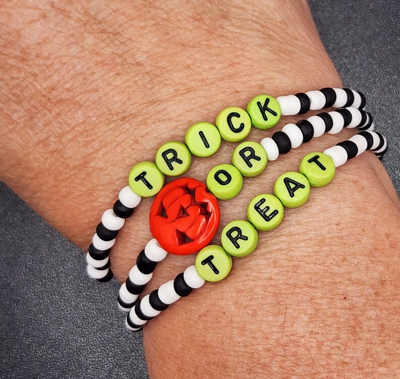 Trick or Treat Halloween Stack Stretch Bead Friendship Set of 3 ...