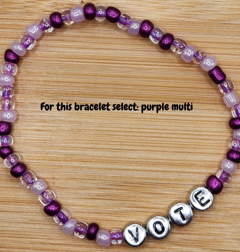 Vote Vote Vote! - Stack Stretch Bead Bracelet. for Layering and Sharing ...