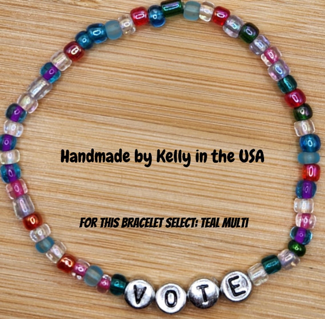 Vote Vote Vote! - Stack Stretch Bead Bracelet. for Layering and Sharing ...
