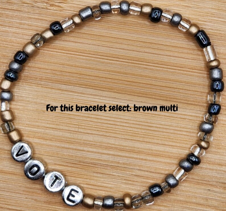 Vote Vote Vote! - Stack Stretch Bead Bracelet. for Layering and Sharing ...