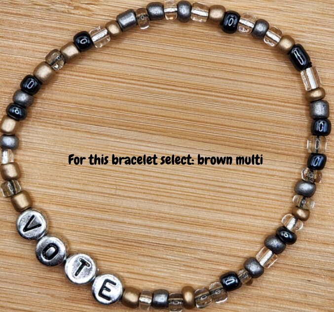 Vote Vote Vote! - Stack Stretch Bead Bracelet. for Layering and Sharing ...