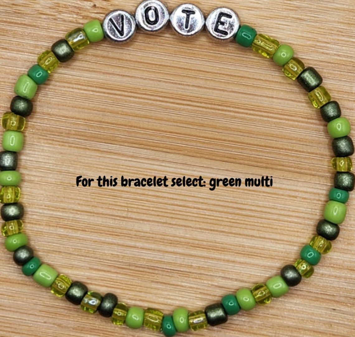 Vote Vote Vote! - Stack Stretch Bead Bracelet. for Layering and Sharing ...