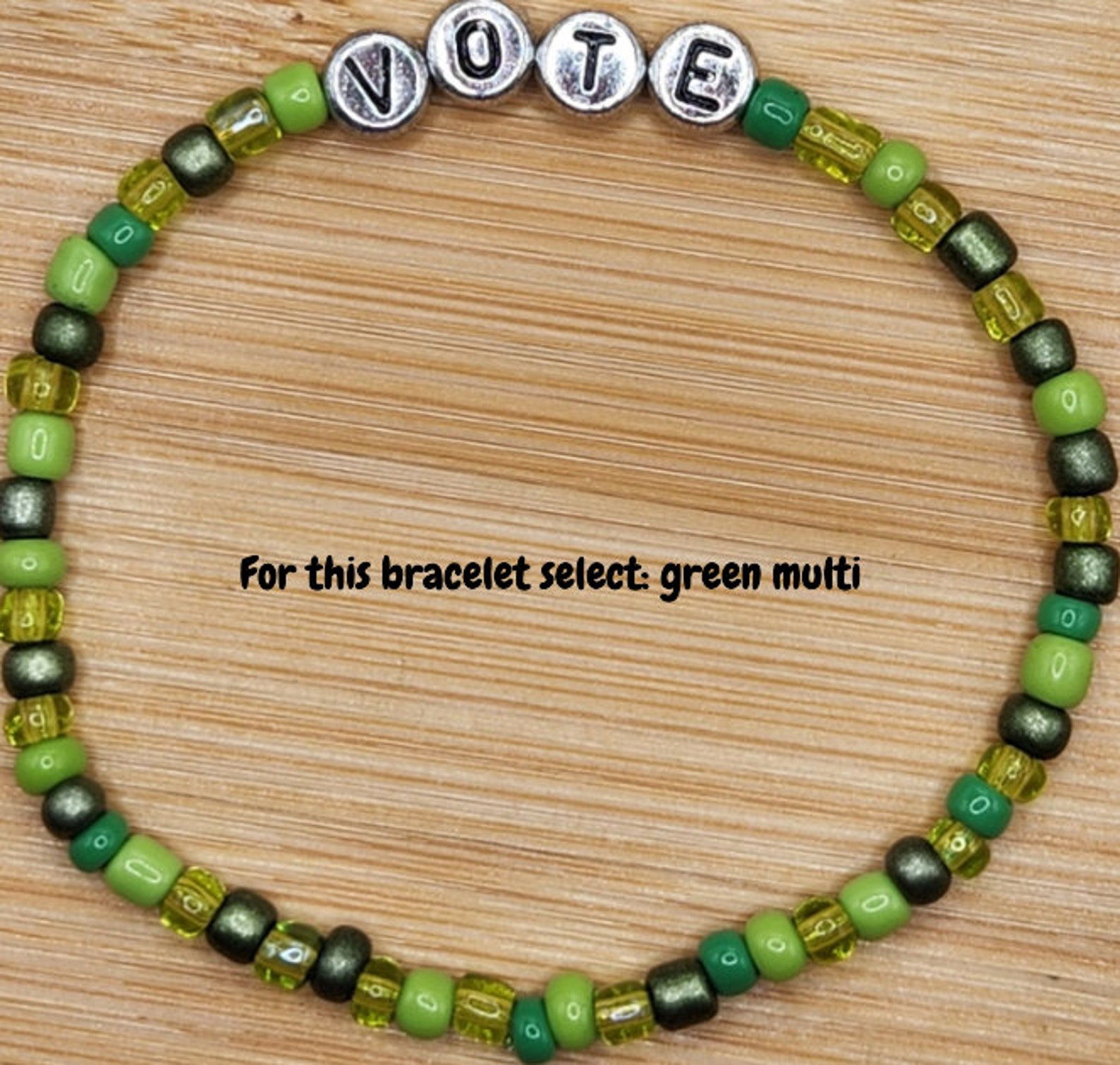 Vote Vote Vote! - Stack Stretch Bead Bracelet. for Layering and Sharing ...