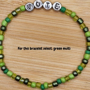 Vote Vote Vote! - Stack Stretch Bead Bracelet. for Layering and Sharing ...
