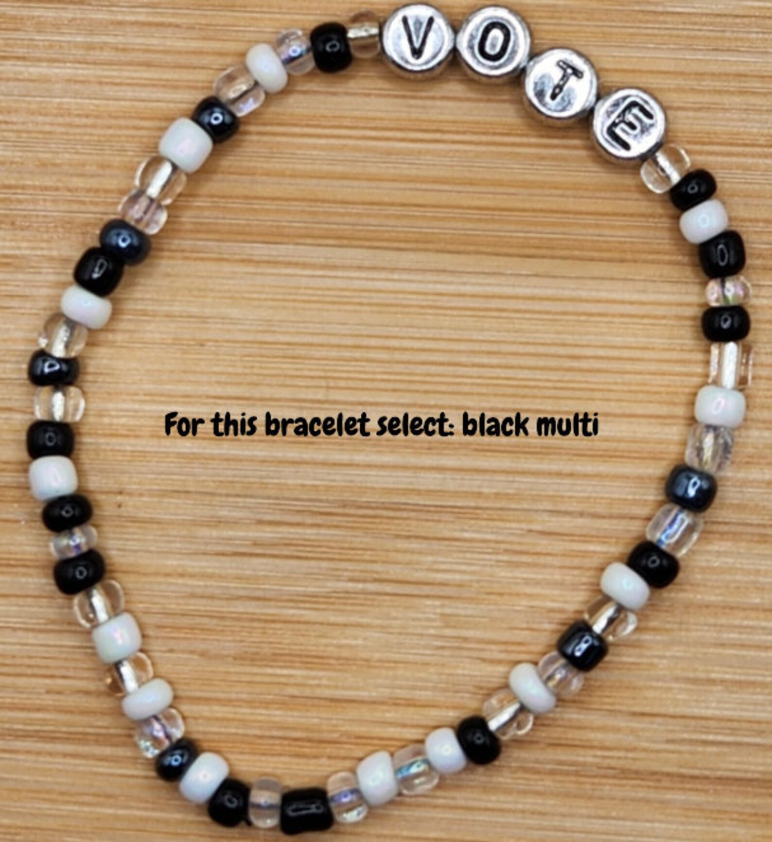 Vote Vote Vote! - Stack Stretch Bead Bracelet. for Layering and Sharing ...