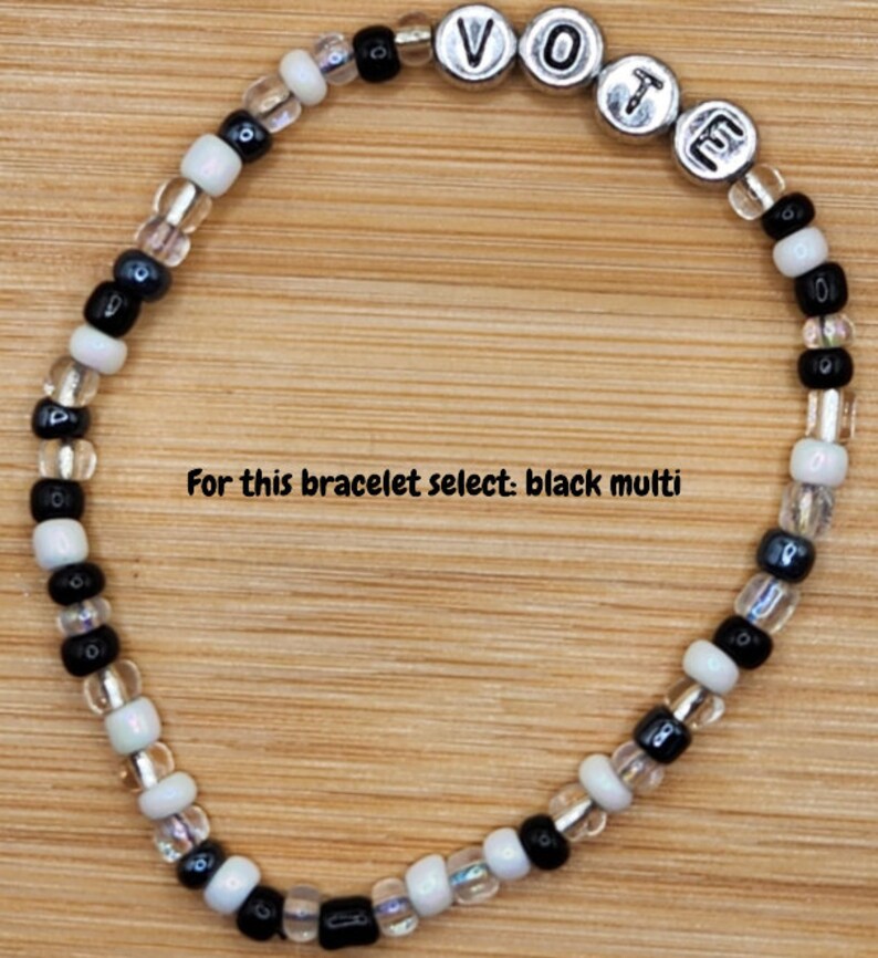 Vote Vote Vote! - Stack Stretch Bead Bracelet. for Layering and Sharing ...
