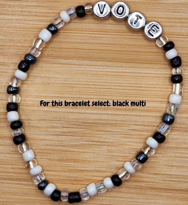 Vote Vote Vote! - Stack Stretch Bead Bracelet. for Layering and Sharing ...