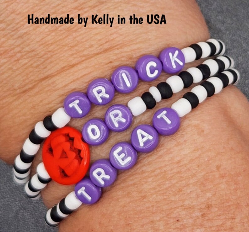 Trick or Treat Halloween Stack Stretch Bead Friendship Set of 3 ...