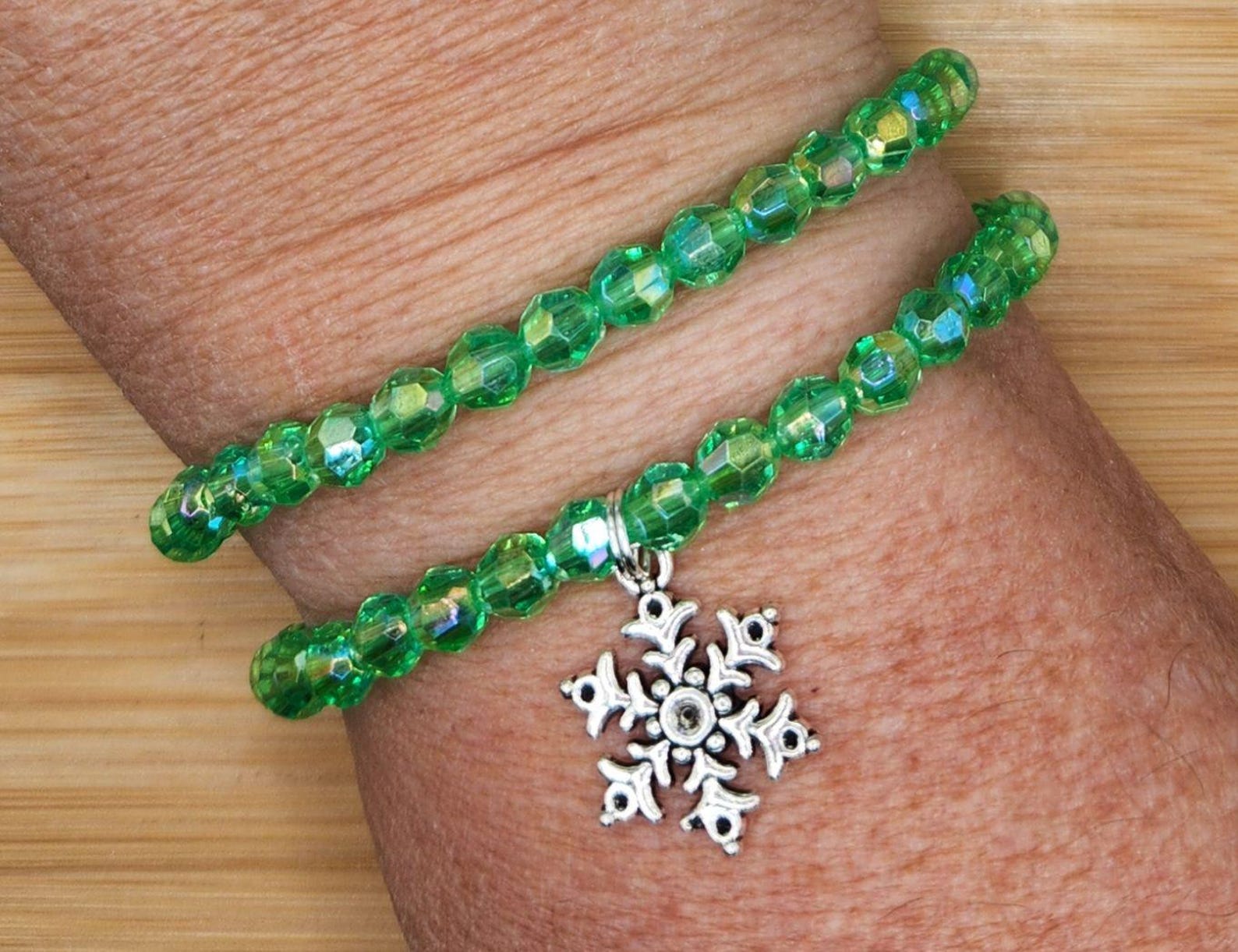 Snowflake Bracelet, Christmas Snowflake Bracelet, Holiday Snowflake ...