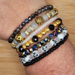 Boho Beaded Bracelet Set: Multi-layered Colorful Stretch Bracelets - Etsy