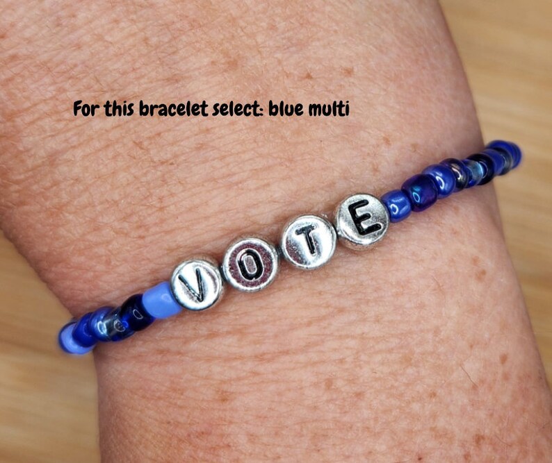 Vote Vote Vote! - Stack Stretch Bead Bracelet. for Layering and Sharing ...