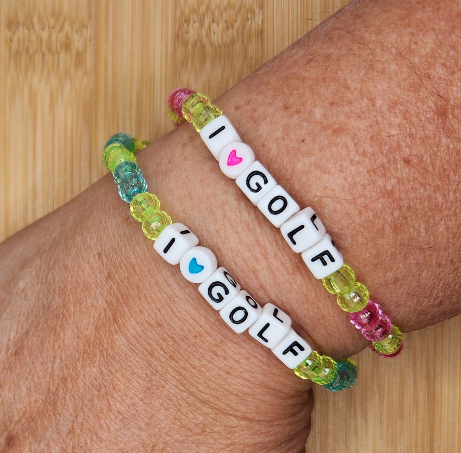 I Love Golf Beaded Stretch Bracelet: Stacking Friendship Jewelry - Etsy