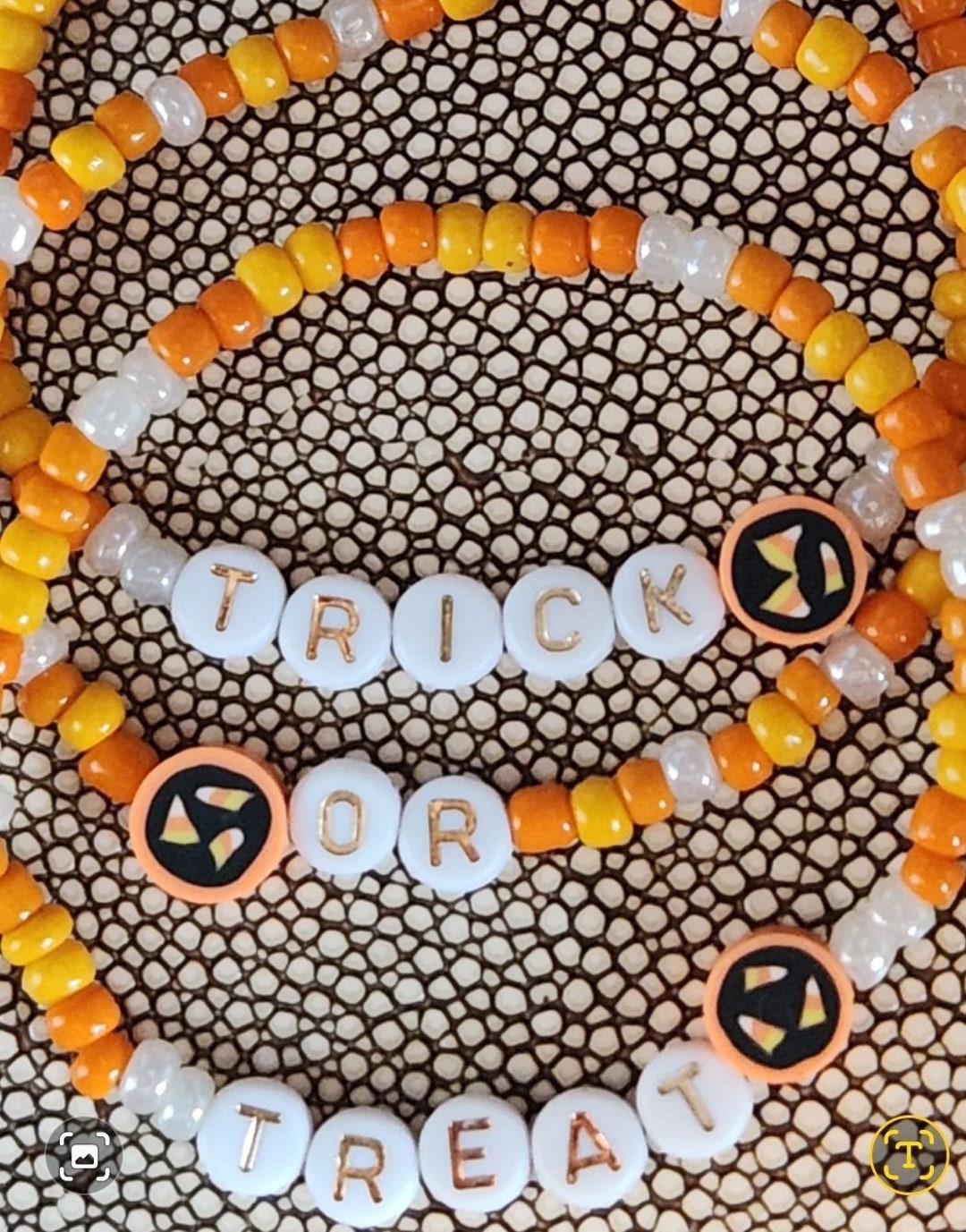 Halloween Bracelet. Trick or Treat Stretch Bead Bracelet for Halloween ...
