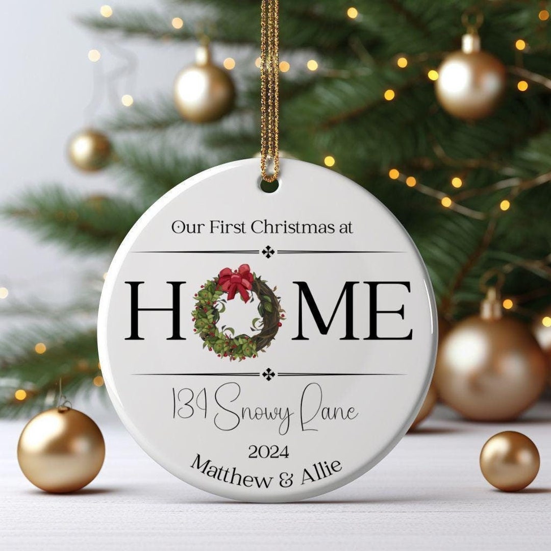 Personalized First Home Christmas Ornament, Personalized Our First ...
