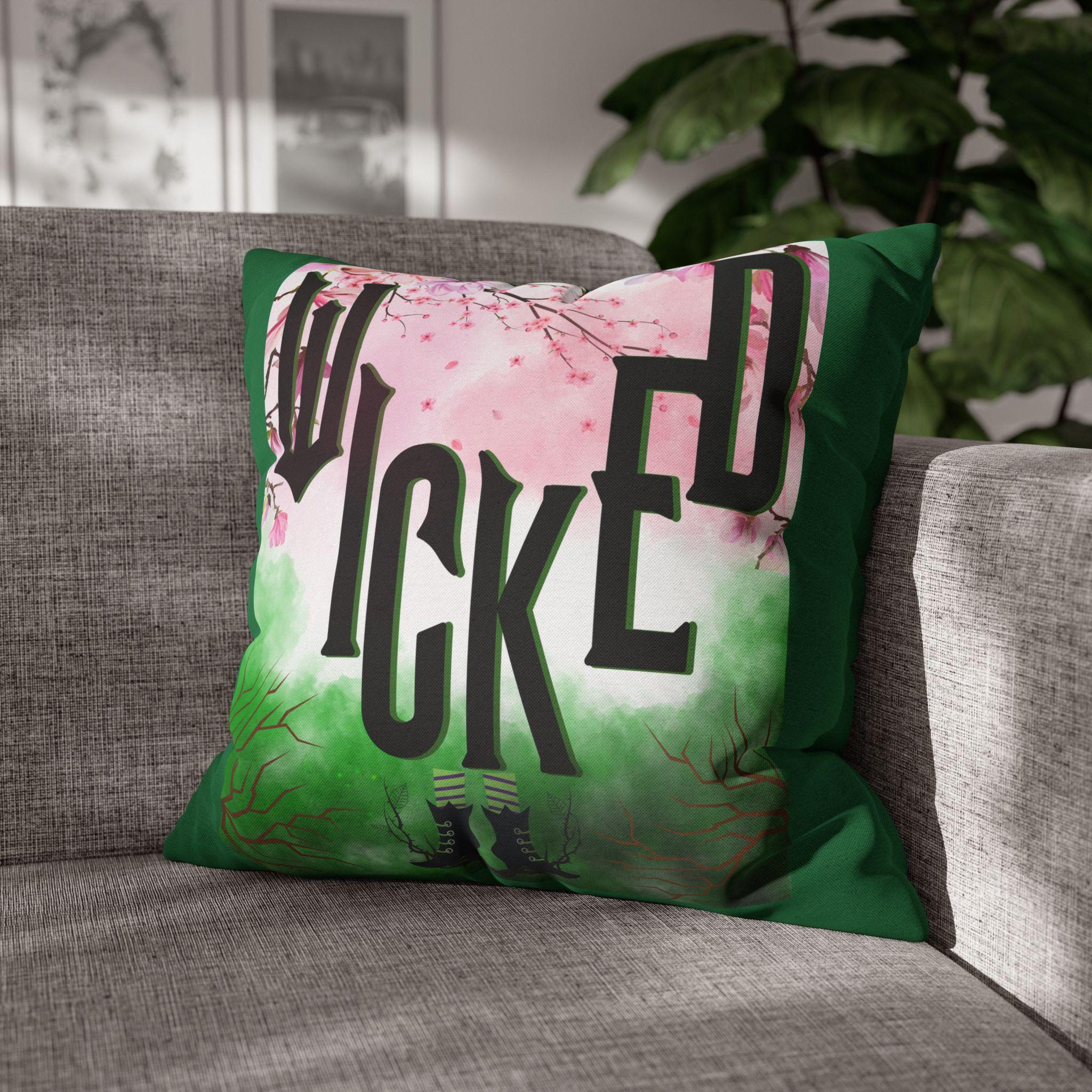 Wicked Pillowcase, Wicked, Decorative Cushion, Gift for Her, Square Pillow, Accent Pillow ...