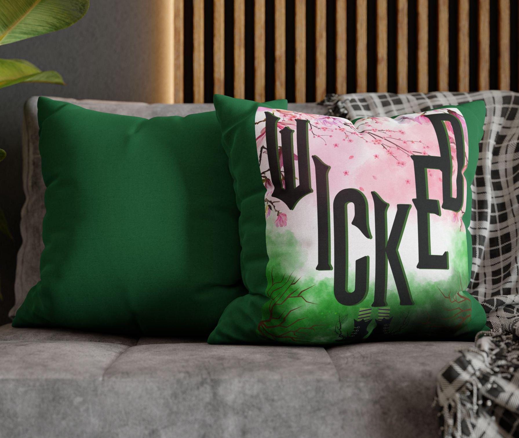 Wicked Pillowcase, Wicked, Decorative Cushion, Gift for Her, Square Pillow, Accent Pillow ...