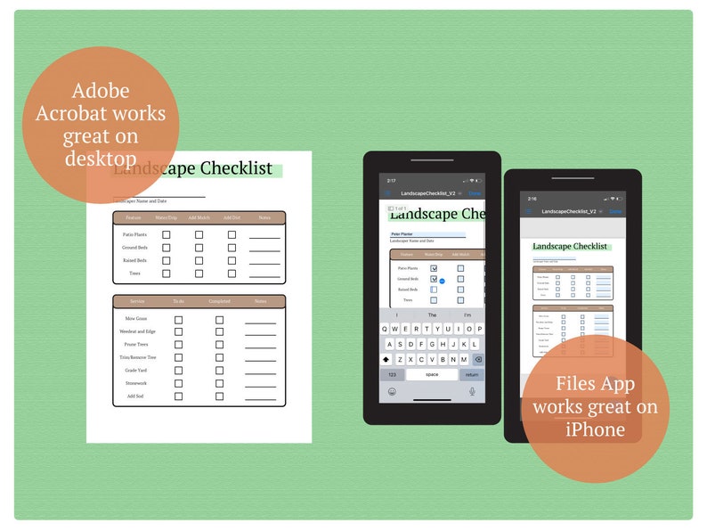 Printable Work Sheet Landscape Checklist Gardening Tracker Fillable ...