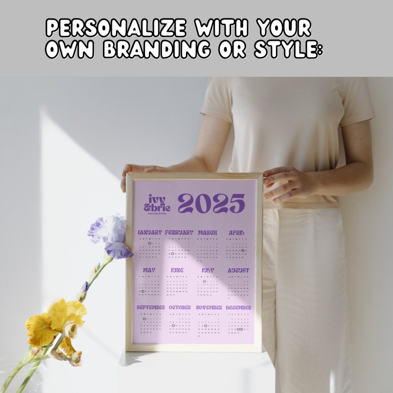 Editable 2025 Calendar Templates Printable & Digital Calendar Canva ...