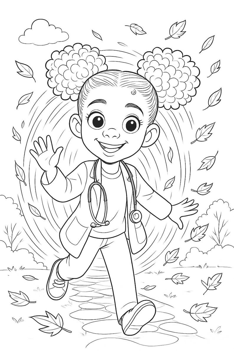 Lil Doc Adventures™ Thanksgiving Coloring Book – Ages 3-10 Black Girl ...