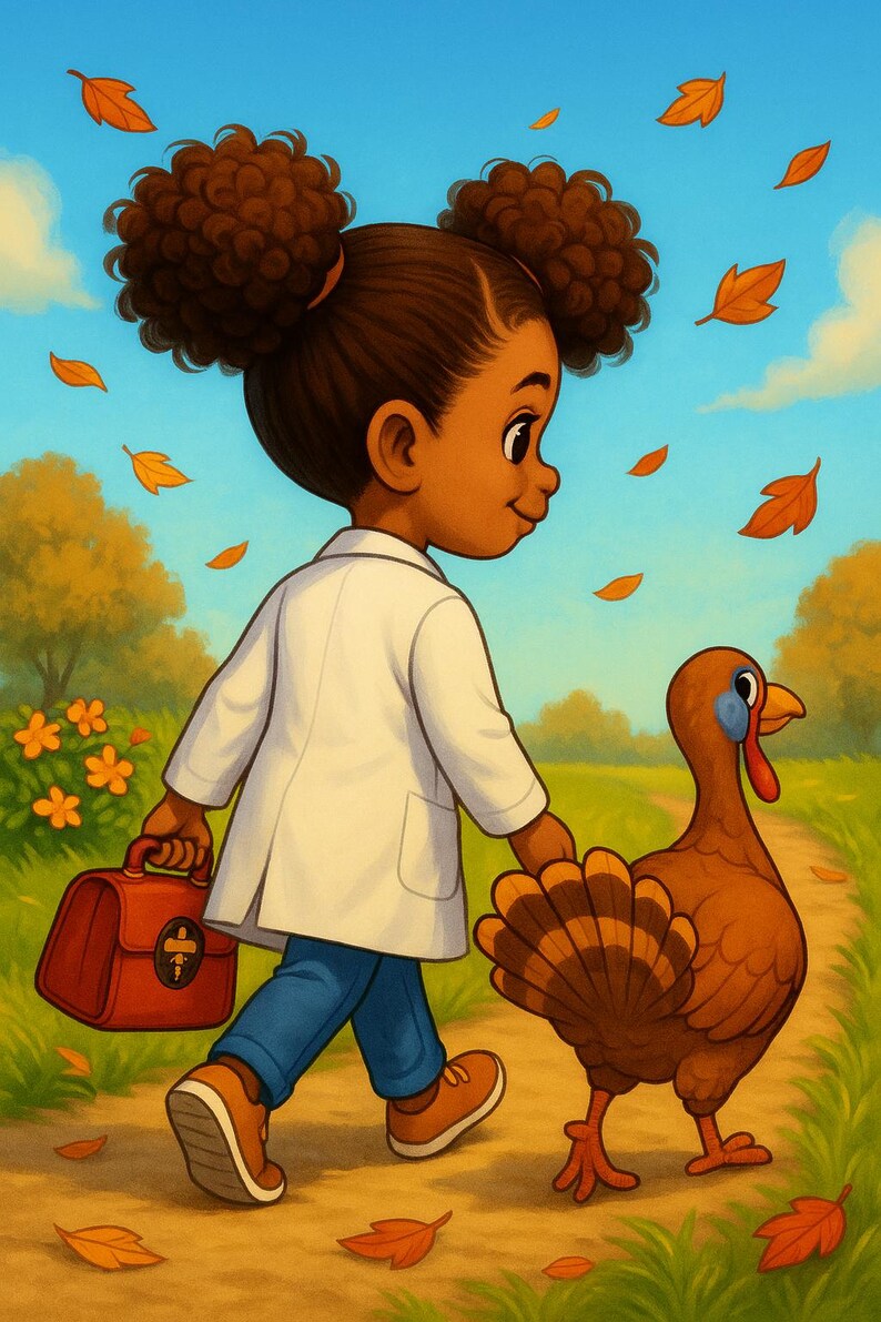 Lil Doc Adventures™ Thanksgiving Coloring Book – Ages 3-10 Black Girl ...