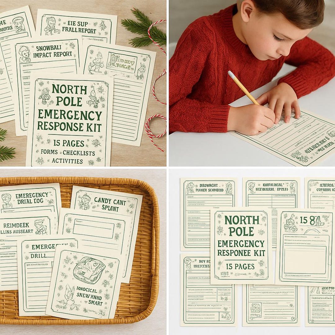 North Pole Emergency Response Kit • 20+ Page Christmas Printable • Elf ...