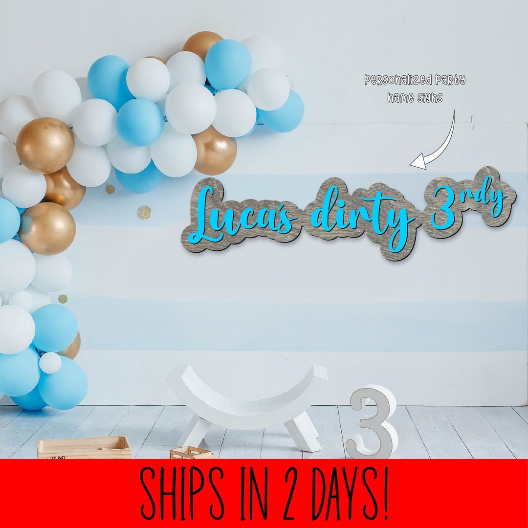 Custom Birthday Name Sign Wood 3D Letters Baby Room Decor Baby Shower ...