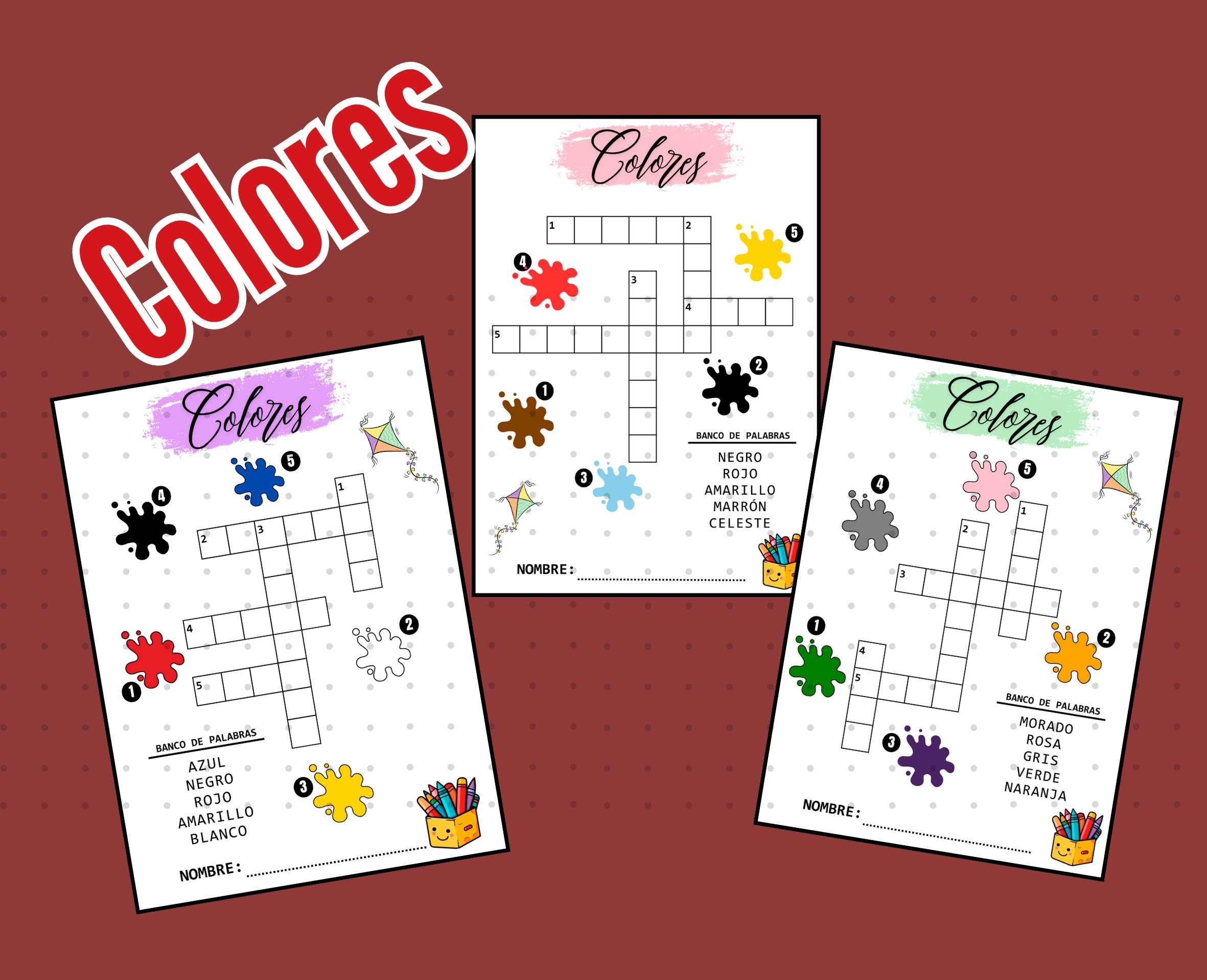 Juego De Aprendizaje De Colores Para Niños Pequeños De 3-6 Años ...