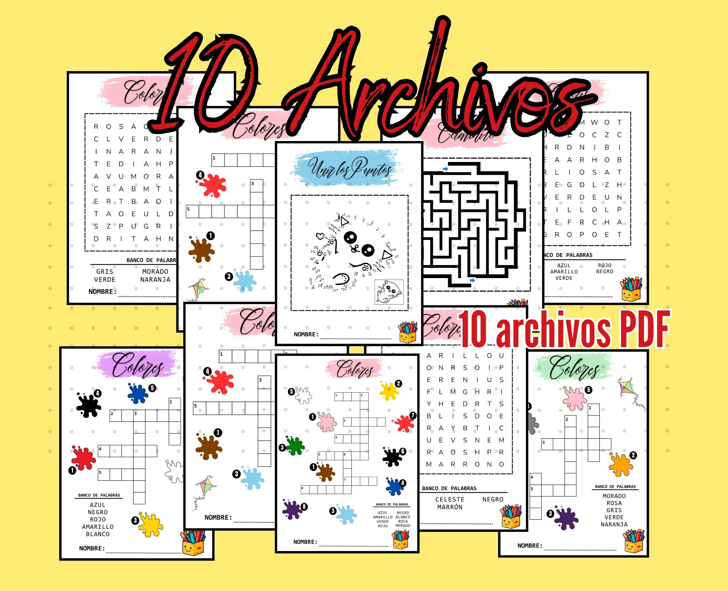 Juego De Aprendizaje De Colores Para Niños Pequeños De 3-6 Años ...