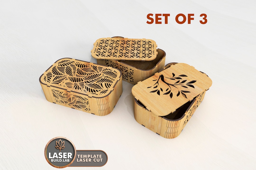 Laser File Gift Box Dxf Laser Cut Box, Gift Box Svg and Plywood Box ...