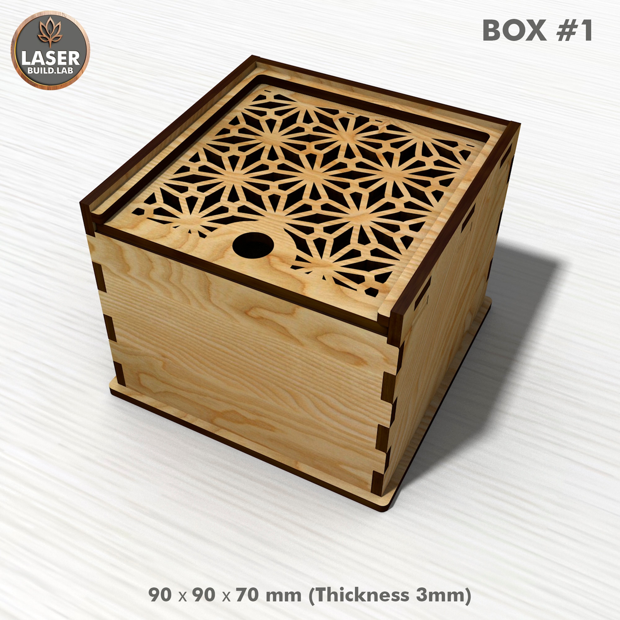 Set 15 Laser Cut Dateibox mit Deckel für Laser, Laser Cut Holzbox und ...