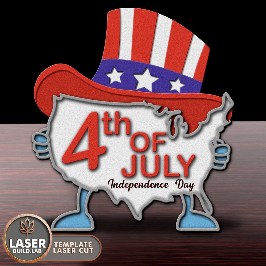 Laser Svg Independence Day Laser Cutting, USA Svg File, 4th of July ...