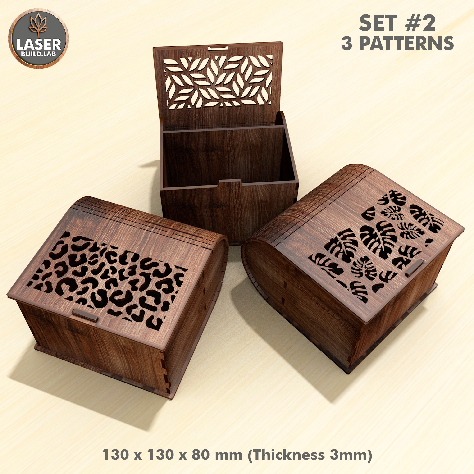 Set of 9 Laser Cut Box Svg Laser Cutter Box and Box Lasercut, Box ...