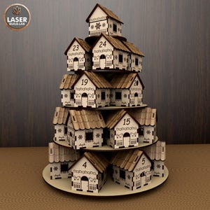 Laser Svg Christmas Advent Calendar Laser Cut File, Christmas Laser ...