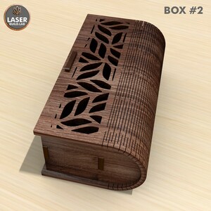 Laser Cut Book Box Svg Laser Cutting Files and Wooden Book Box File ...