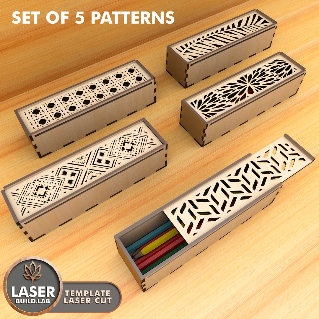 Laser Svg Pencil Box Laser Cut File and Laser Cut Pen Holder, Pen Box ...