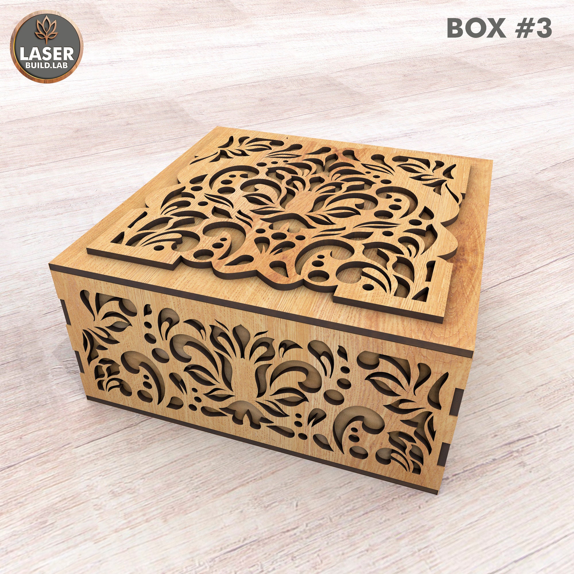 Laser Cut File Box and Laser Cut Box Svg, Laser File Box 3mm 1/8 Inch ...