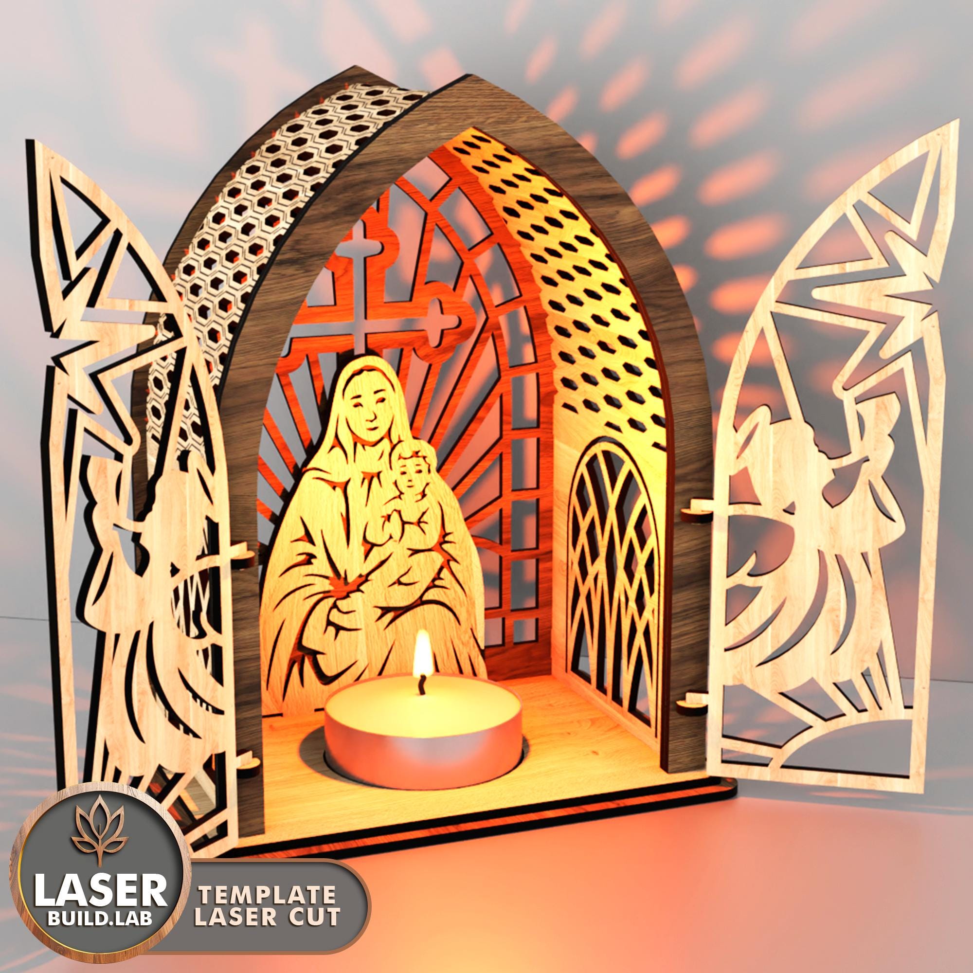 Nativity Scene Laser Cut Files Svg, Nativity Decoration Dxf for ...