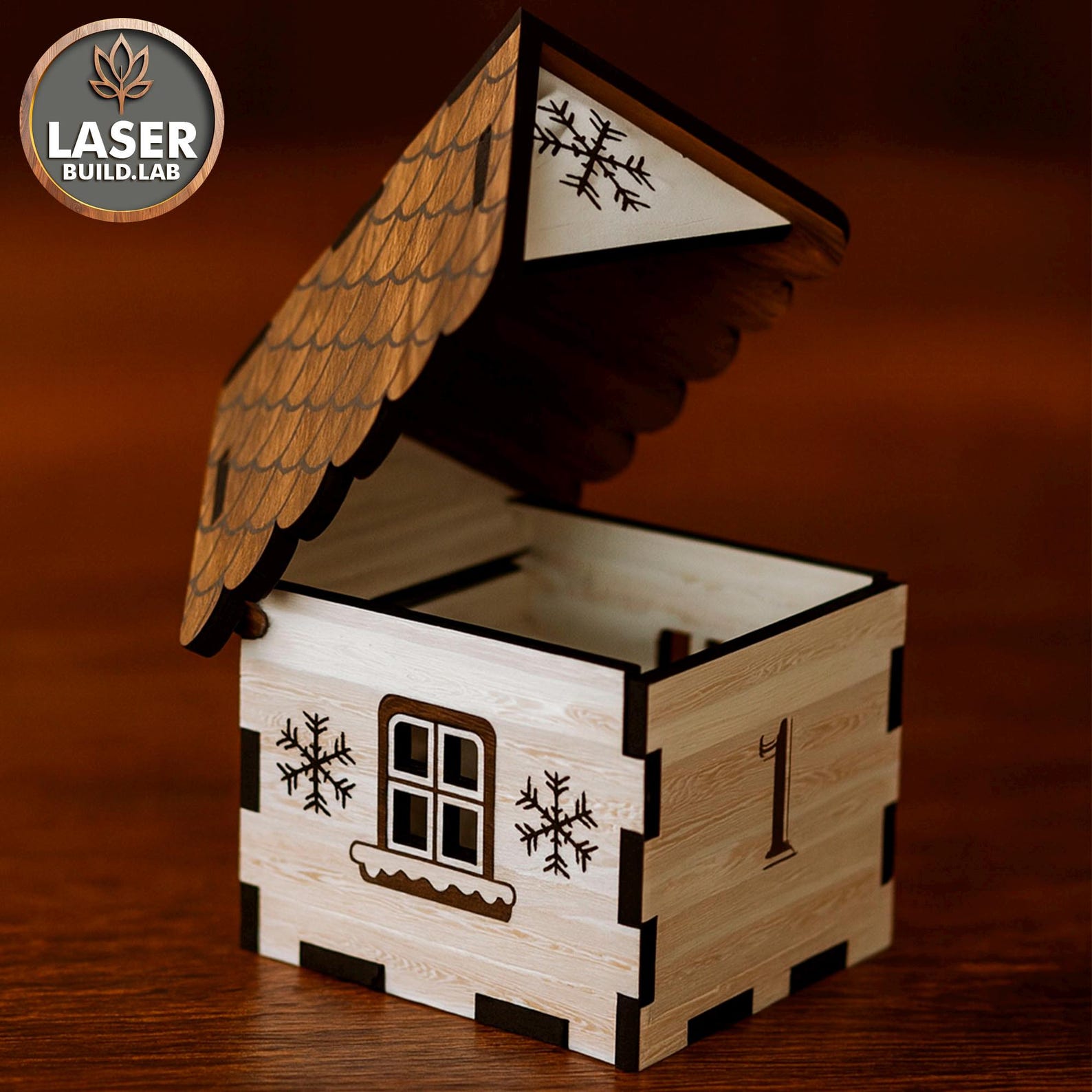 Advent Calendar Houses With Christmas Tree Laser Cut Files Svg for ...