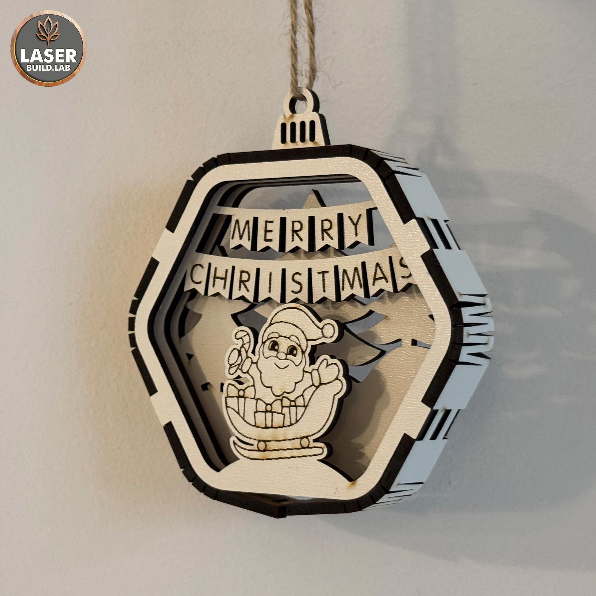 Christmas Ornaments Svg Laser Cut Files, Christmas Glowforge Svg ...