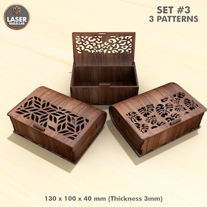 Set of 9 Laser Cut Box Svg Laser Cutter Box and Box Lasercut, Box ...