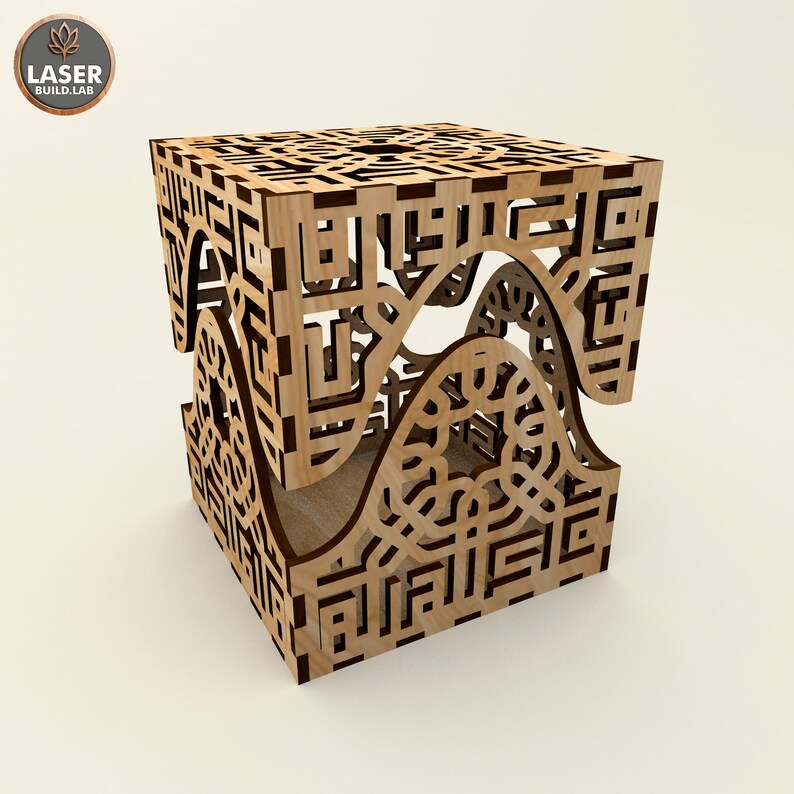 Creative Laser Cut Box With Lid Svg and Laser Box Svg, Gift Box Laser ...