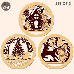 Christmas Lamp Laser Cut Files, Christmas Glowforge File and New Year ...