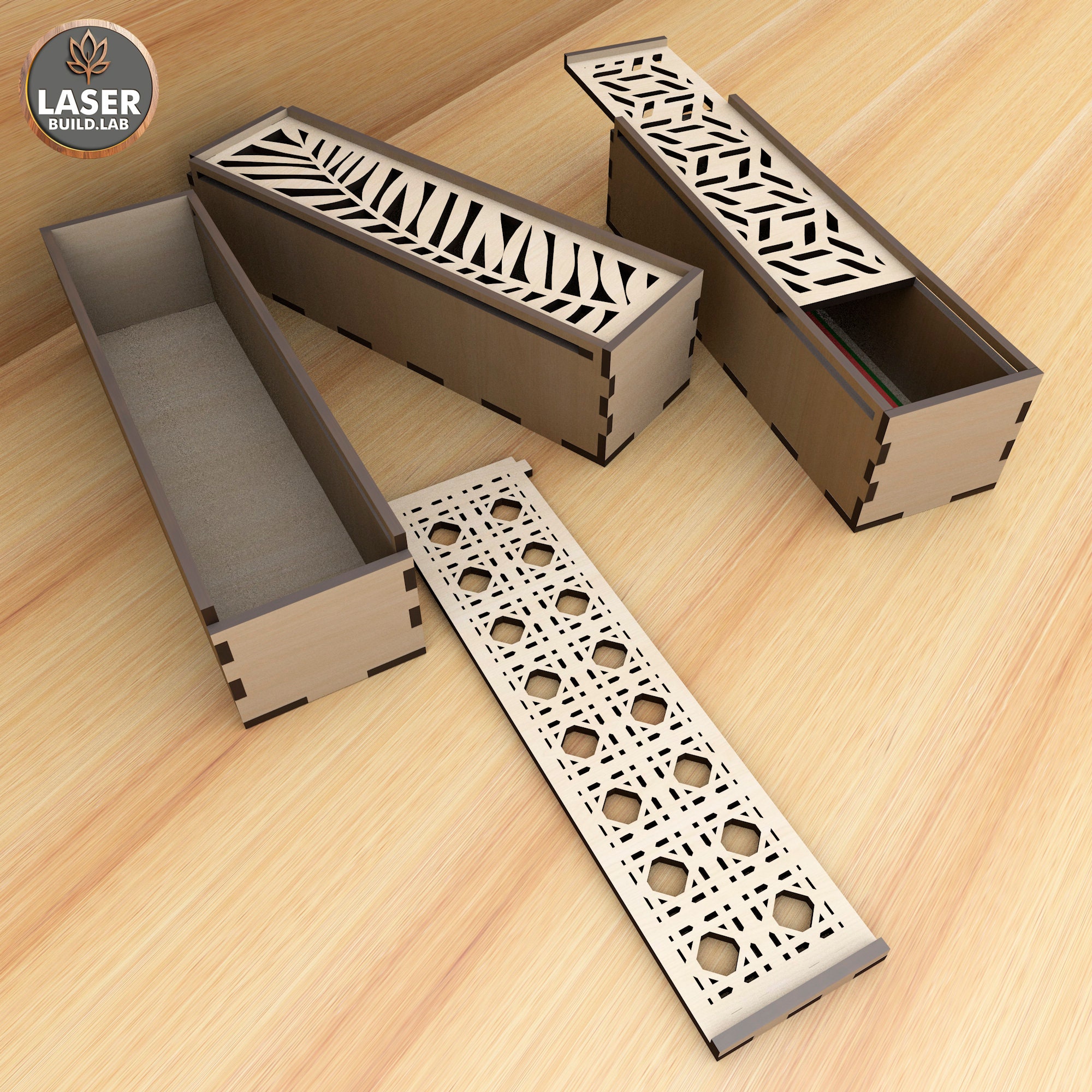 Laser Svg Pencil Box Laser Cut File and Laser Cut Pen Holder, Pen Box ...