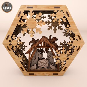 Christmas Nativity Scene Laser File, Christmas Laser Cut File, Nativity ...