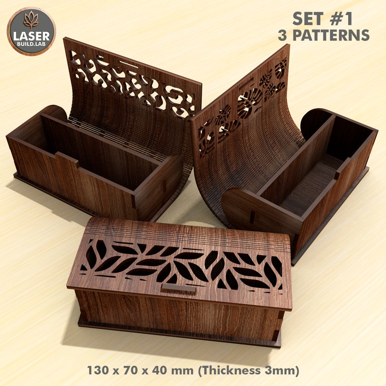 Set of 9 Laser Cut Box Svg Laser Cutter Box and Box Lasercut, Box ...