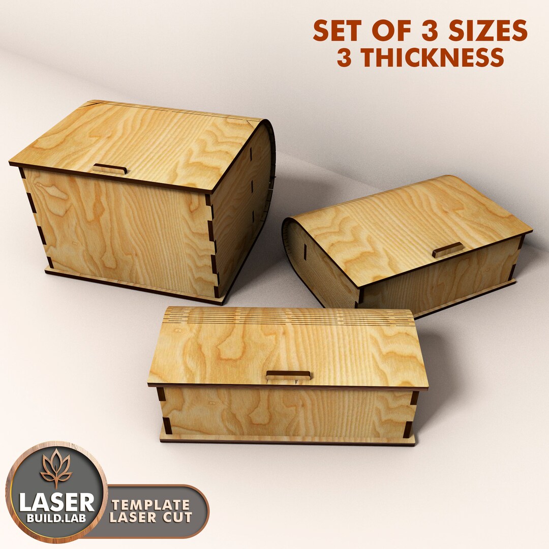 Laser Cut Box With Flip up Lid and Gift Box Laser File, Dxf Laser Cut ...